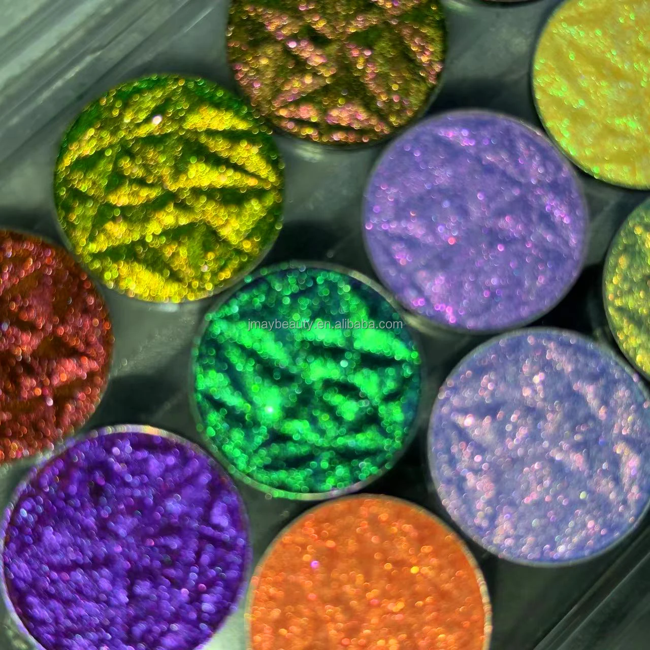 Makeup Metallic Shimmer Glitter Eyeshadow Palette Custom Multichrome ...