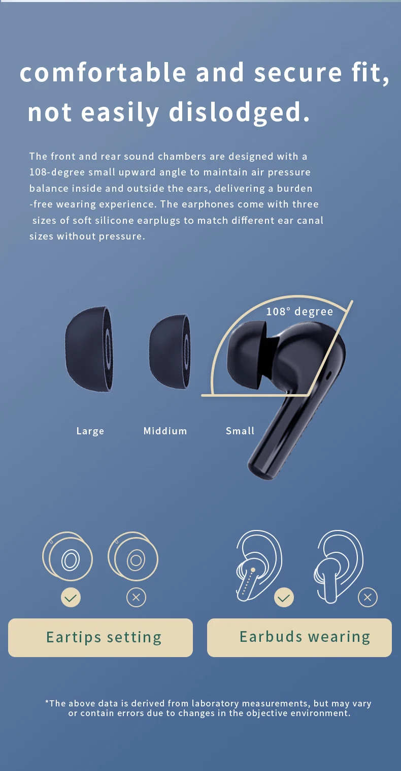 A60 ANC ENC Noise Cancellation Wireless Earbuds - Hifi Sound