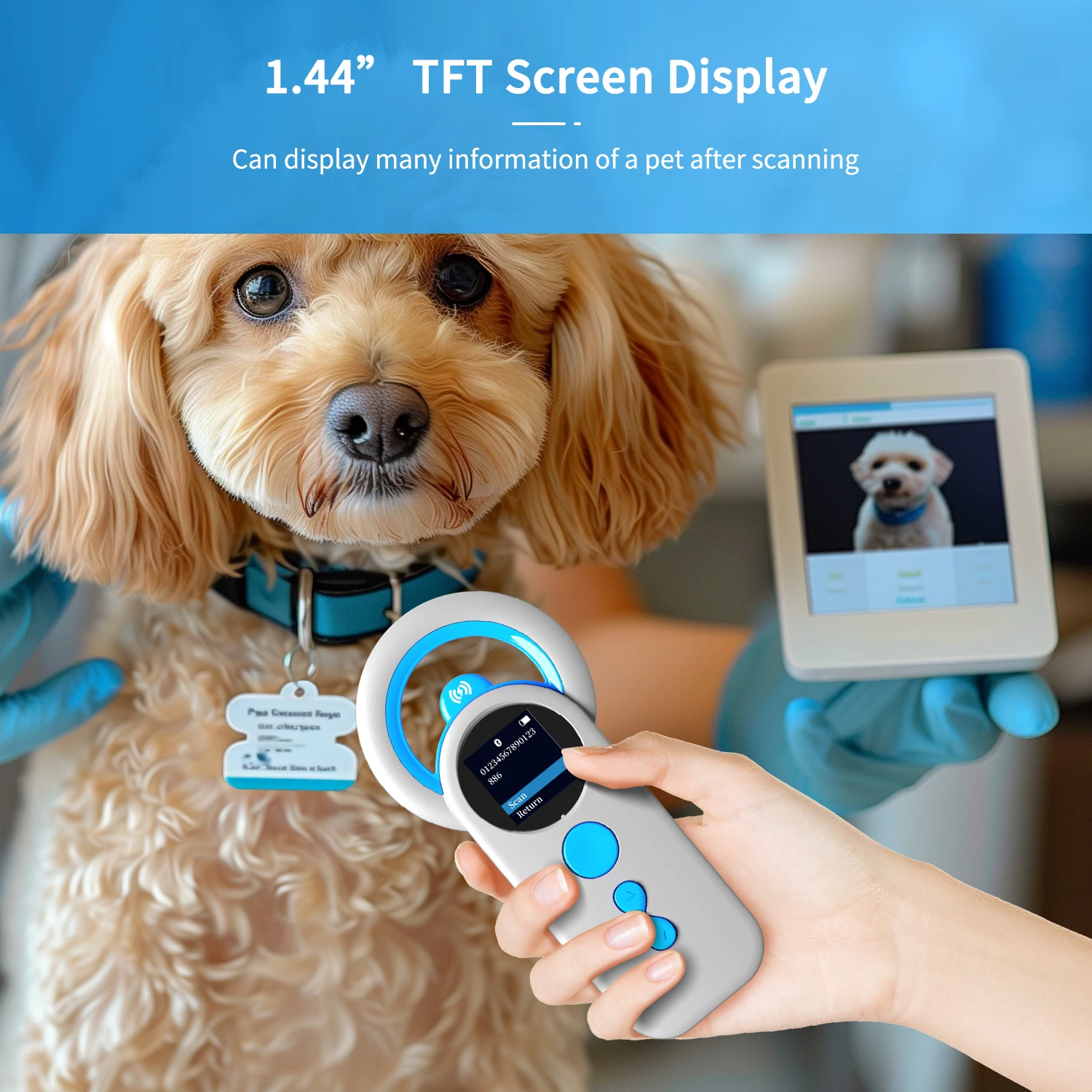 NETUM DJ-130 RFID Tag Reader - Efficient Animal ID Scanner