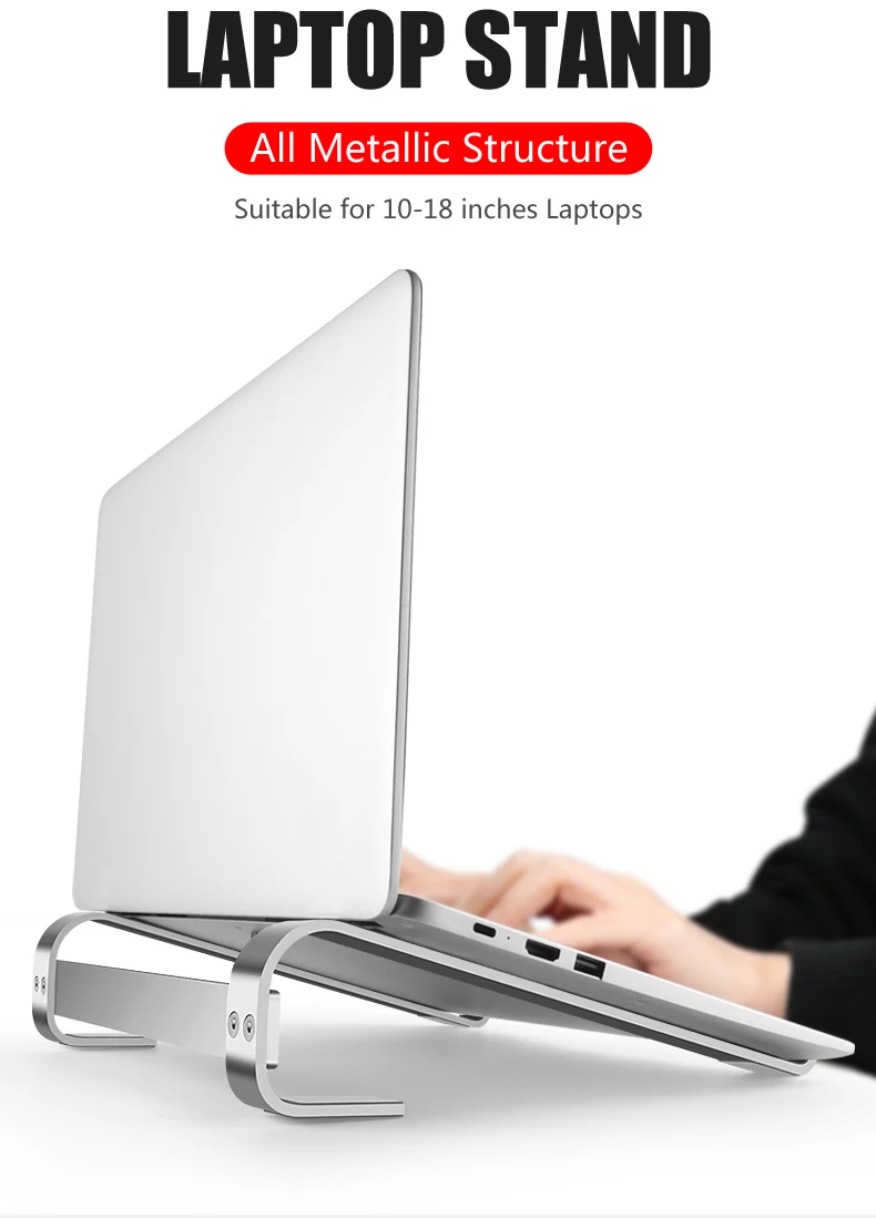 Zy12 Fixed Laptop Stand For Desk With Silicone Anti Slip Pad Suporte ...