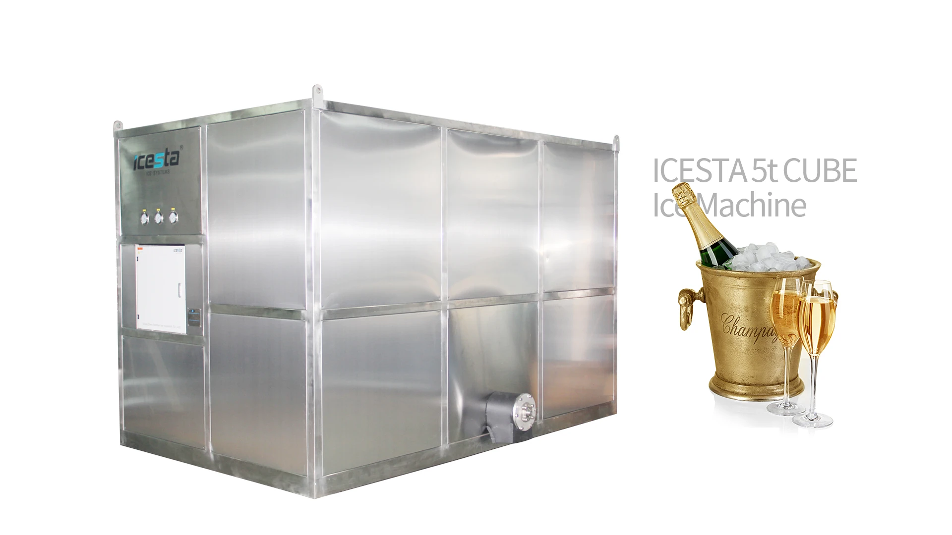 Customized Icesta 1 3 5 8 10 Ton Ice Block Industrial Ice Cube Making ...