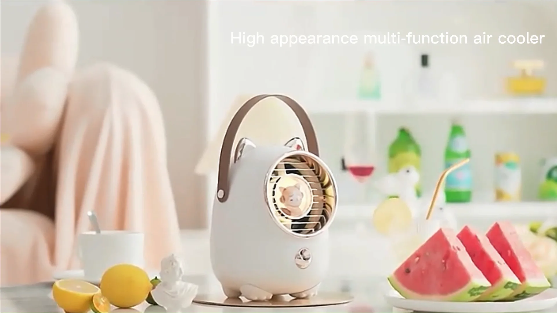 Air Mist Cooling Humidifier Stand Fan Flame Ultrasonic Air Humidifier ...