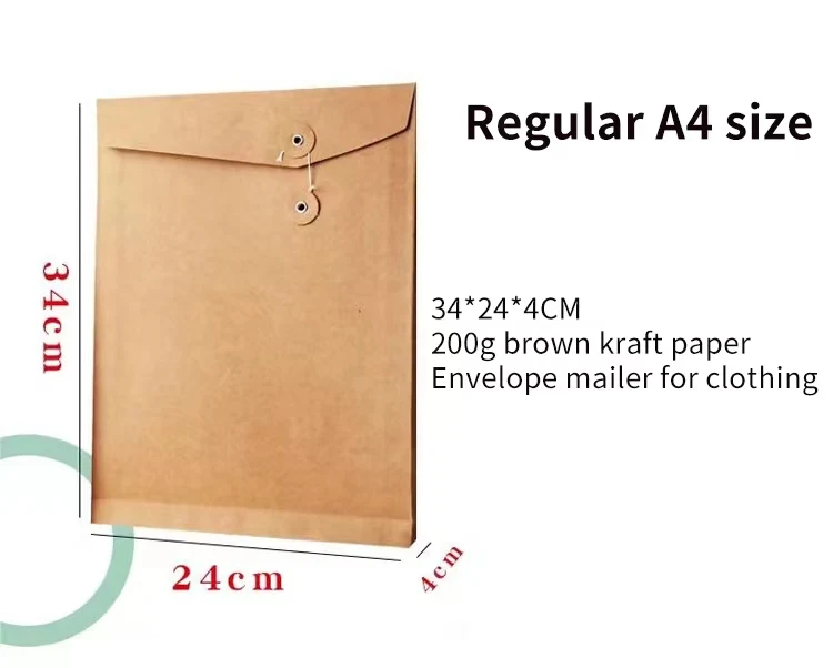 Customized Design Document Cardboard Envelope Packaging With Customized ...