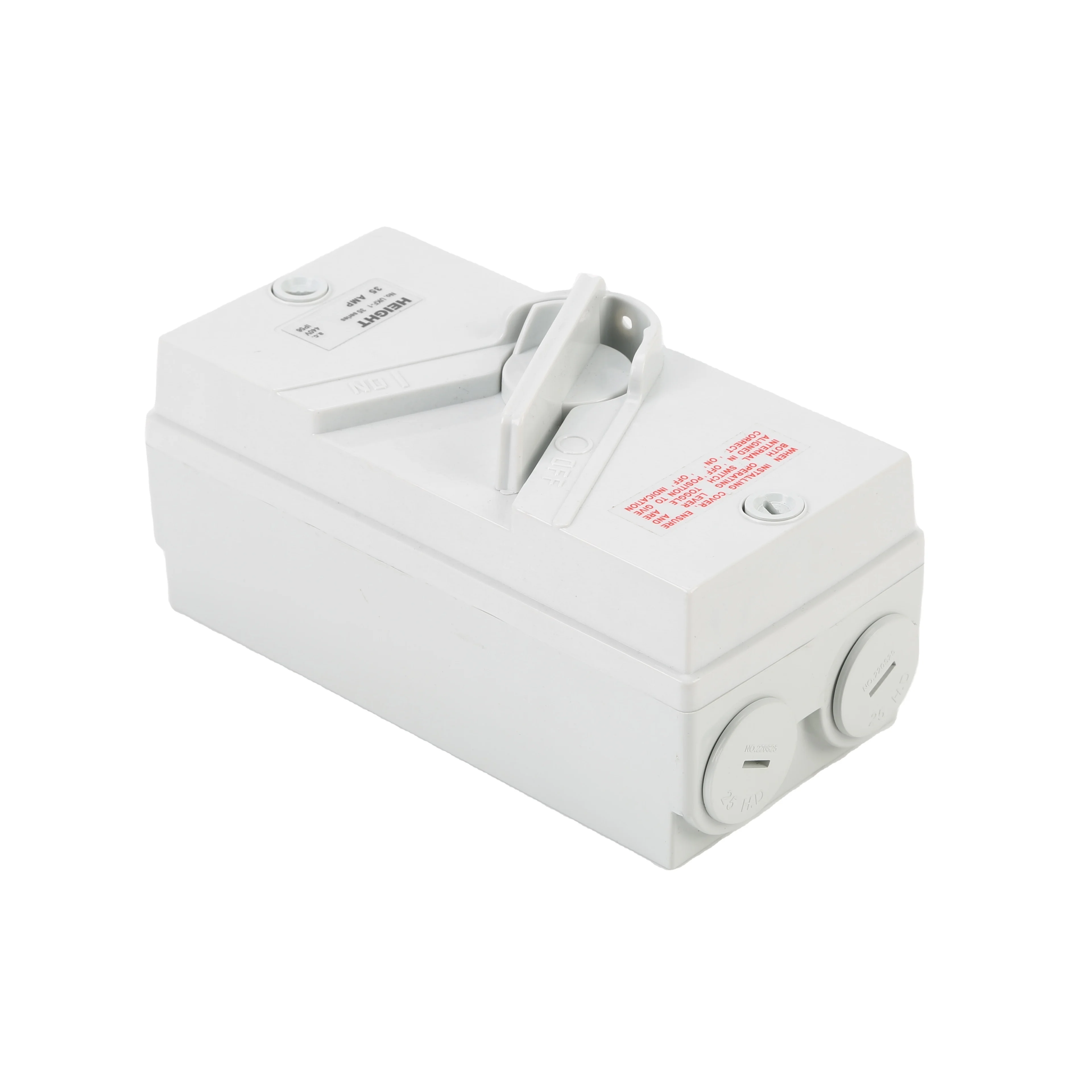 Height Ukf-m 3p Weatherproof Isolating Switch 63a Double Poles Rotary ...