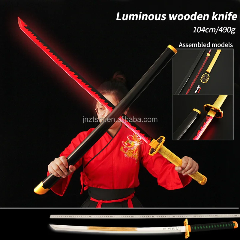 41inch Weapon Sword Demon Slayer Cosplay Sword Anime Ninja Knife Katana ...