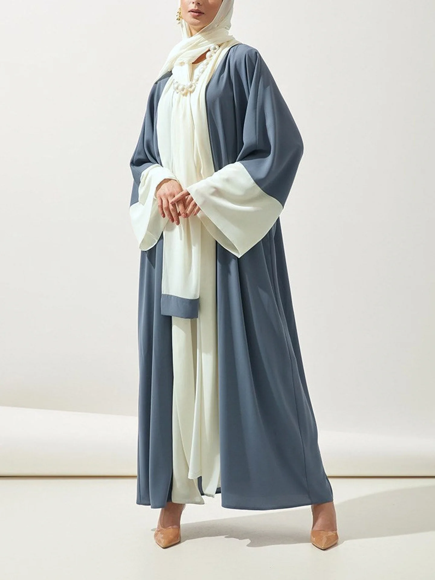 New Design Kaftan Abaya Islamic Clothing Women's Maxi Long Sleeve Plain ...