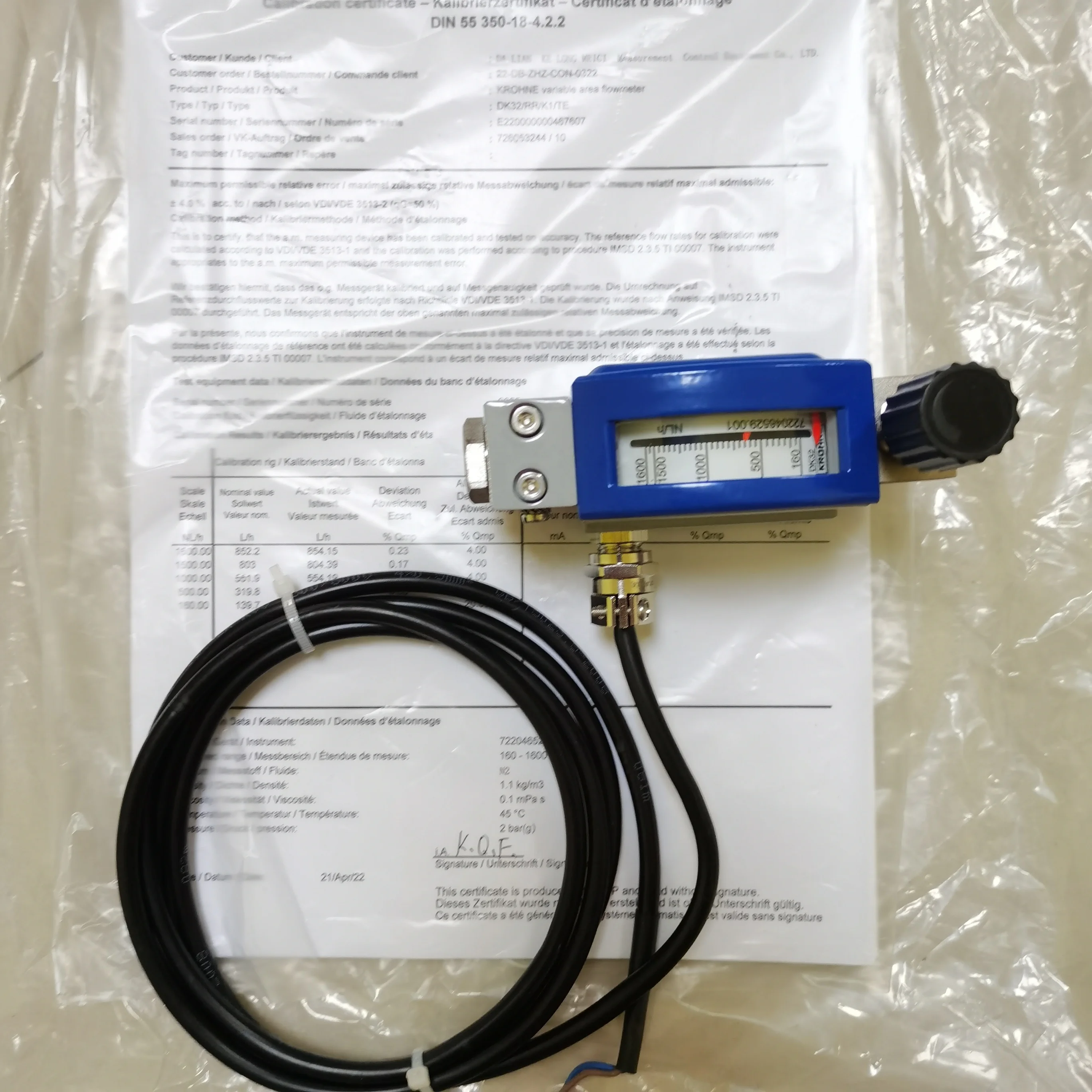 【ダイヤフラ】 ドイツkrohnedk32 Dk34 Dk37流量計ガスおよび液体を測定krohne可変面積流量計dk32/rr/k1/te ...