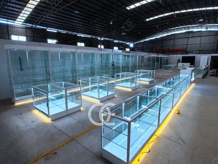 Retail Store Display Glass Design Kiosk Counter Tobacco Showcase ...