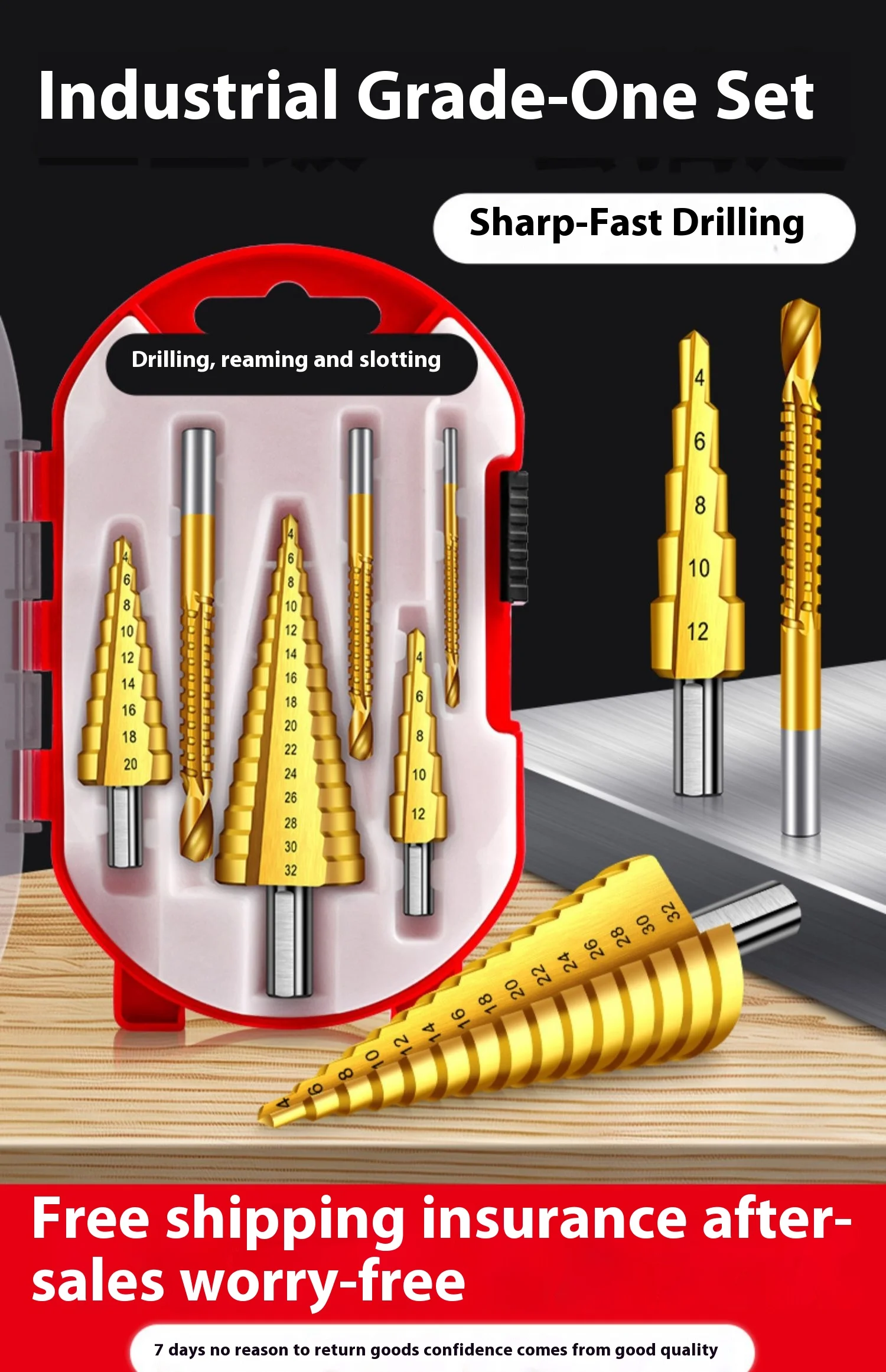 Multi-Functional Stainless Steel Drill Bit Set for Wood Hand Electric ...