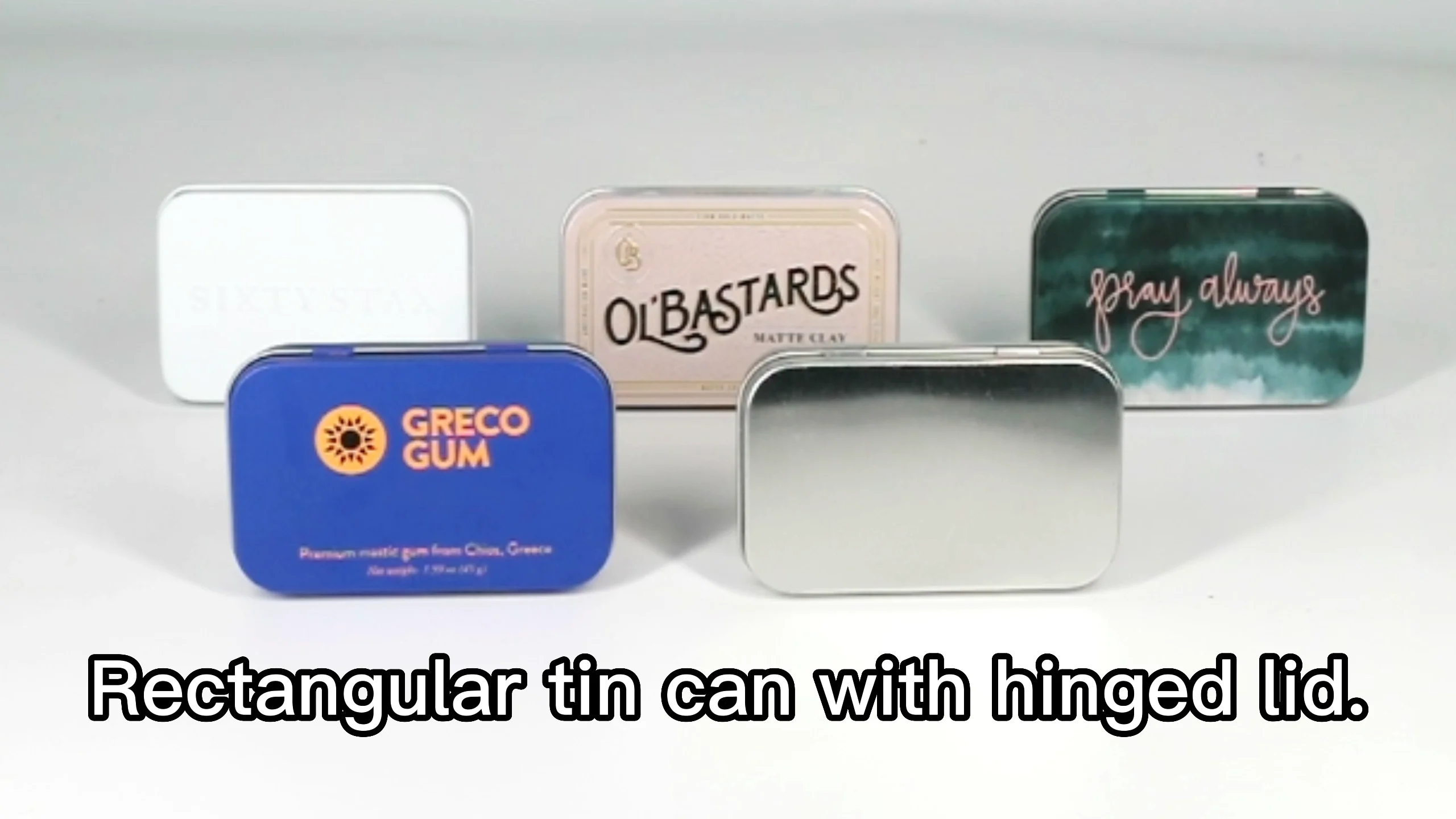 Customizable Watercolor Tin Containers Eco-friendly Metal Rectangular ...