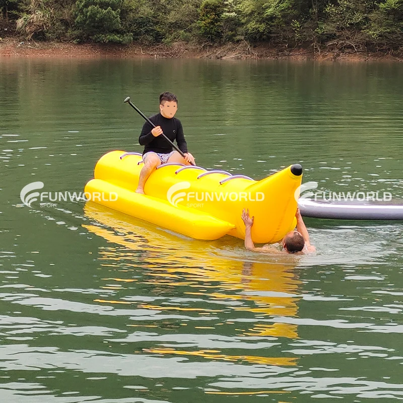 Banana Boat Inflatable Towable Tube Ski Water Play Equipment 3 Seats ...