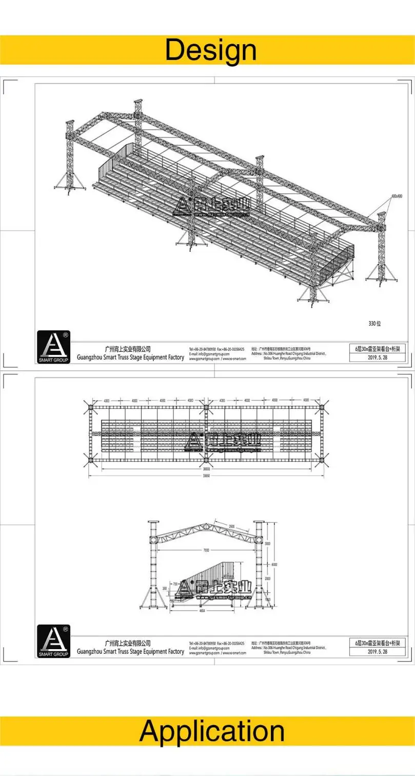 6 Rows Scaffolding Grandstand - Durable & Versatile Seats