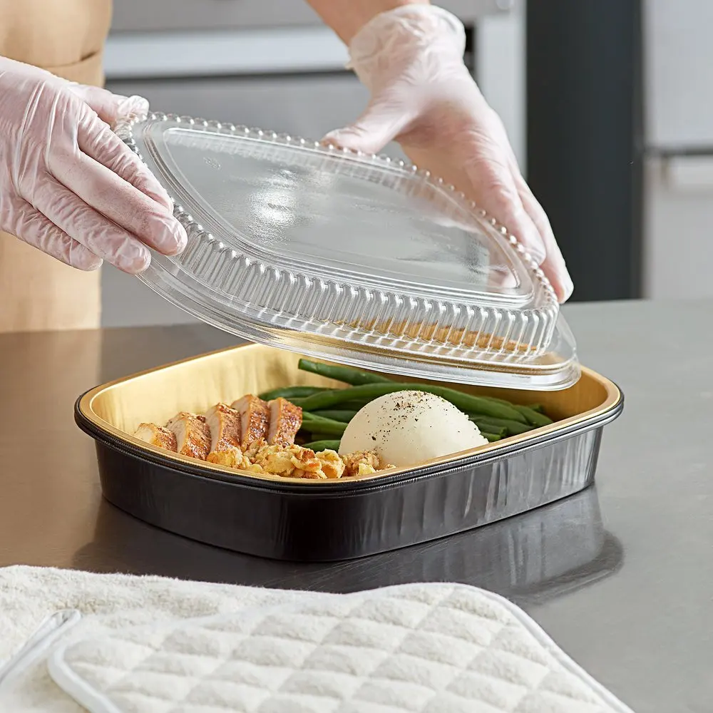 Smoothwall Black And Gold Large Disposable Aluminum Foil Container Take ...