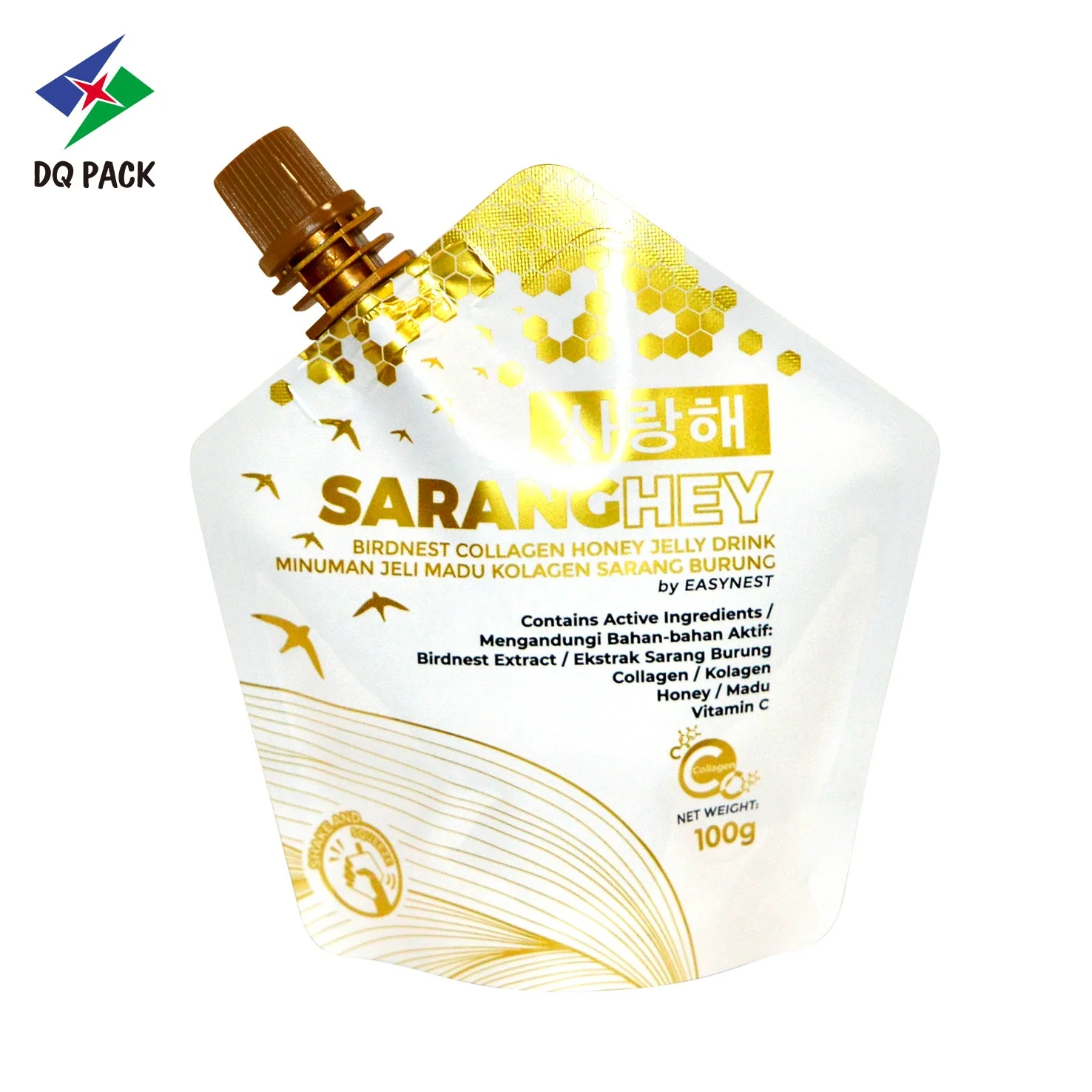 Oem Custom Reusable 100g Jelly Juice Drink Packaging Doypack Spout ...