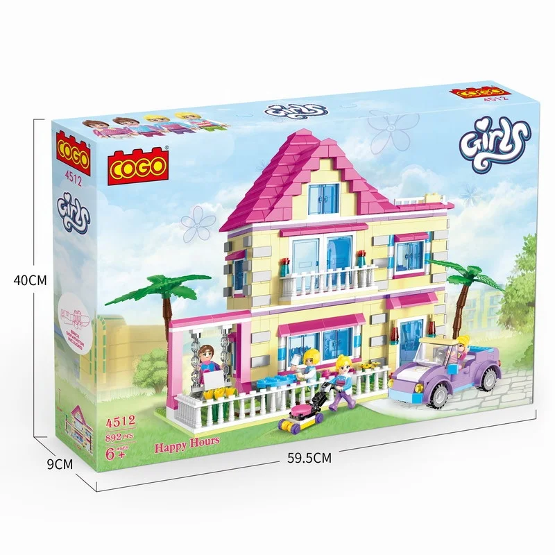 Cogo 4512 Modern Street View Villa Building Blocks Sets House Bricks ...