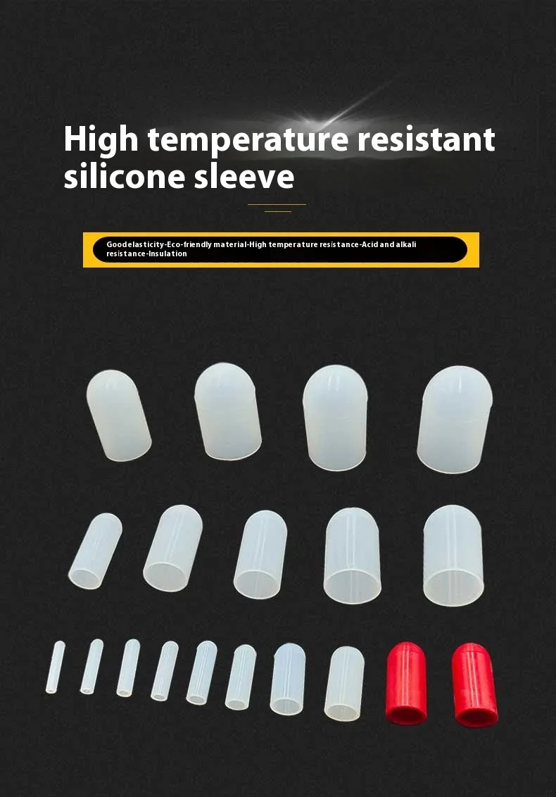 White Temperature Resistant Silicone Protective Sleeve Hydraulic Oil ...
