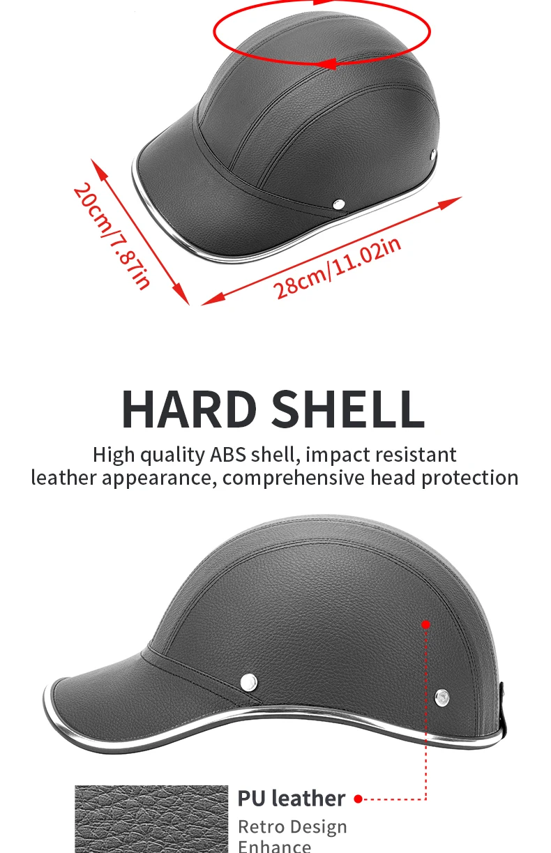 Wholesale Retro Design Motorbike Baseball Cap Helmet Scooter Half Open ...
