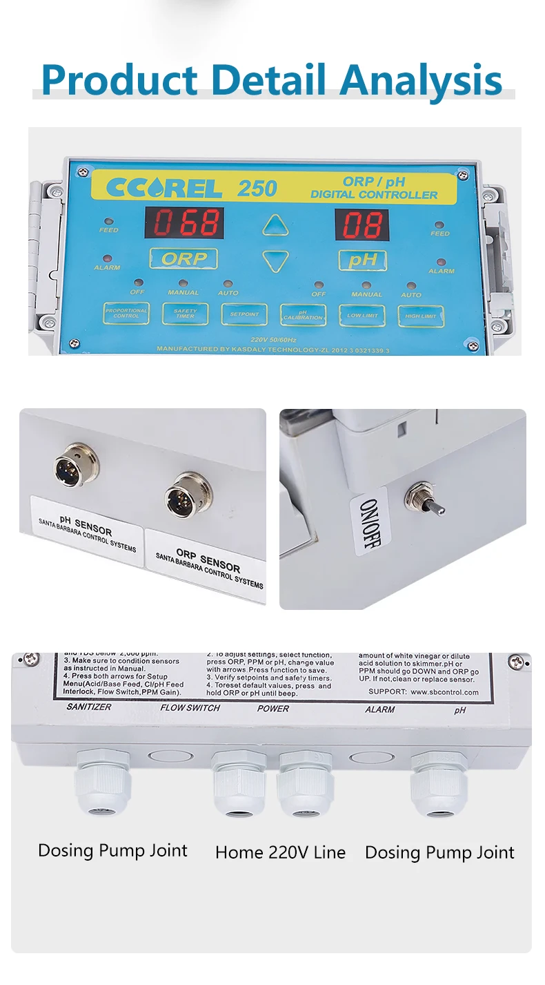 Digital Ph/orp Water Controller With Dosing Pump For Swimming Pools & Accessories - Buy Swimming ...