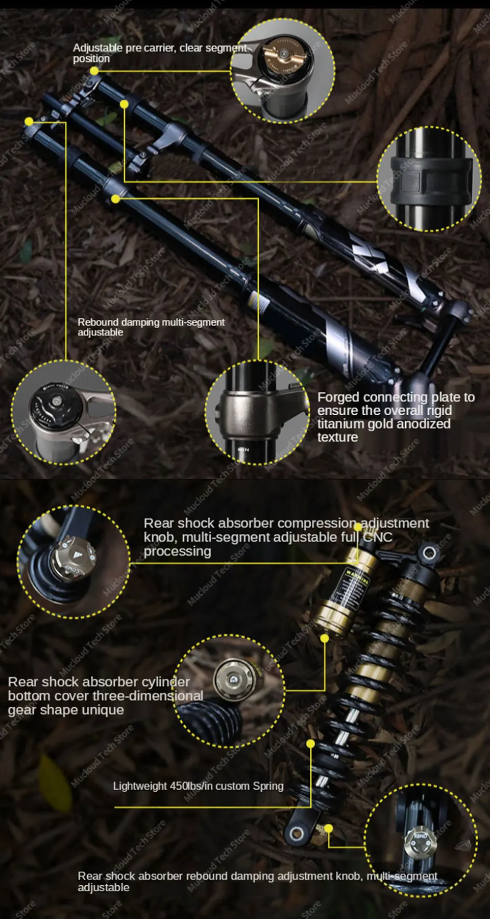 Suitable For Surron Light Bee Kke Sur-ron Customized Special Shock ...
