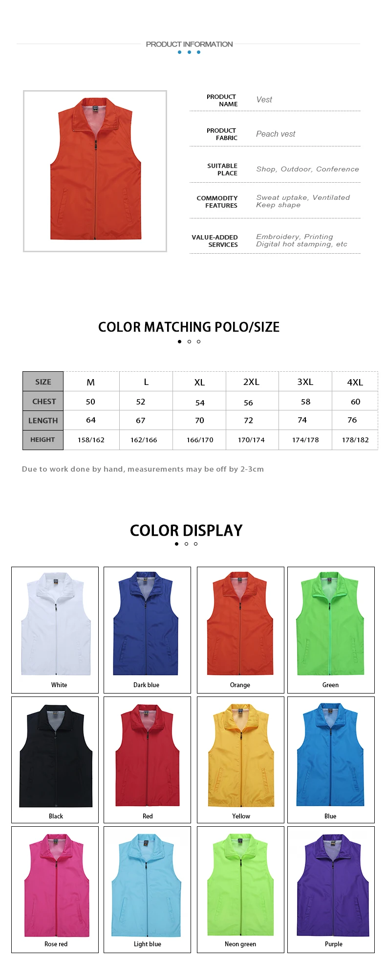 Custom Advertising Vests for Workers, Promotional Safety Waistcoats for ...