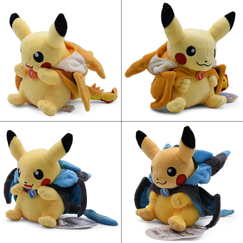 23cm Charizard Cosplay Pika Chu Plush Toys Cos Mega Charizard X Y ...