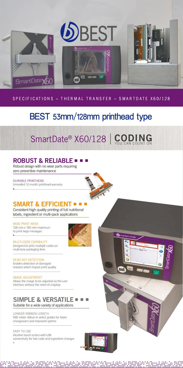 Tto Printer Markem Thermal Transfer Overprinter Smart Date X60 128 Mm ...