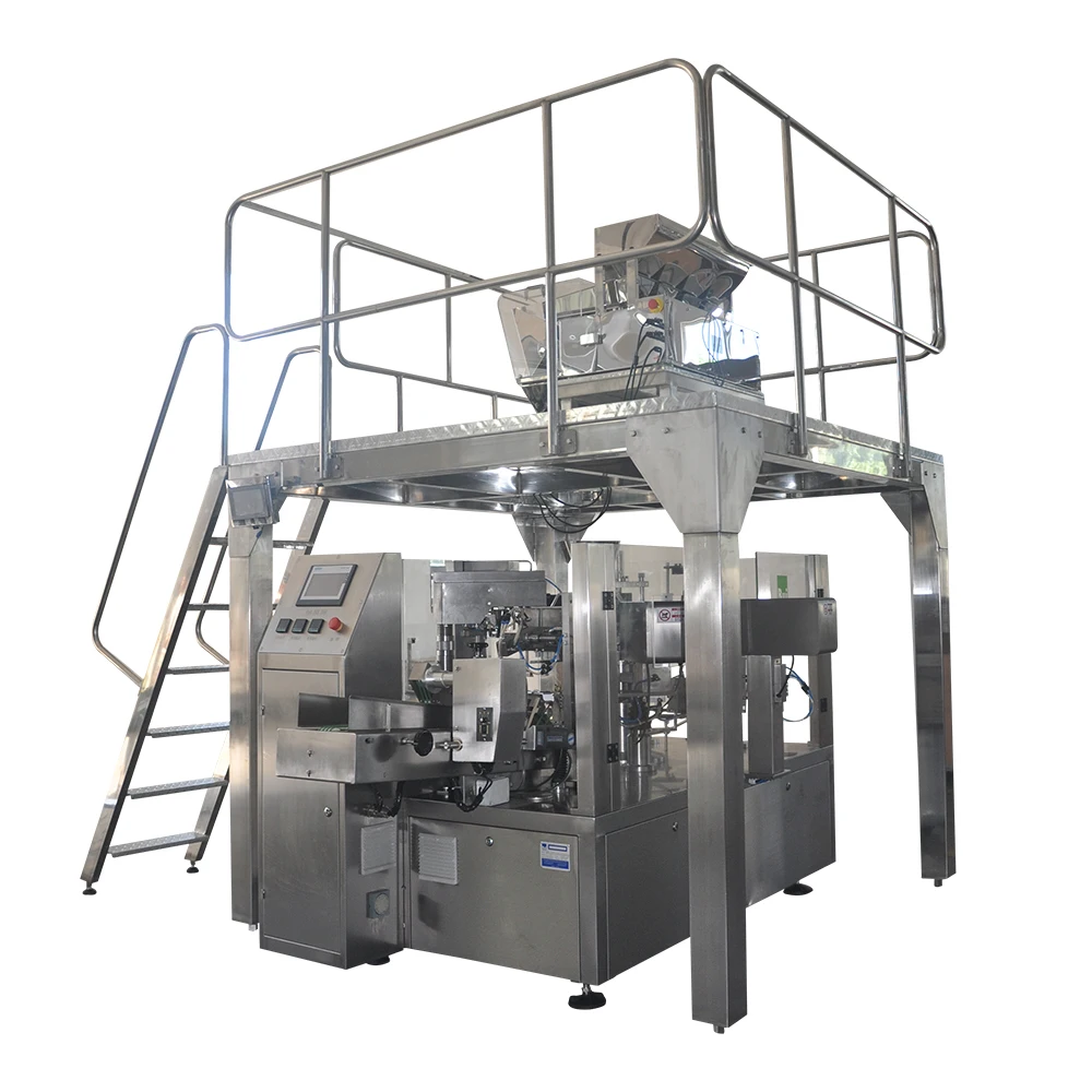 Rui Packing R8-200 Rotary Doypack Pouch Packing Machine With Multihead ...