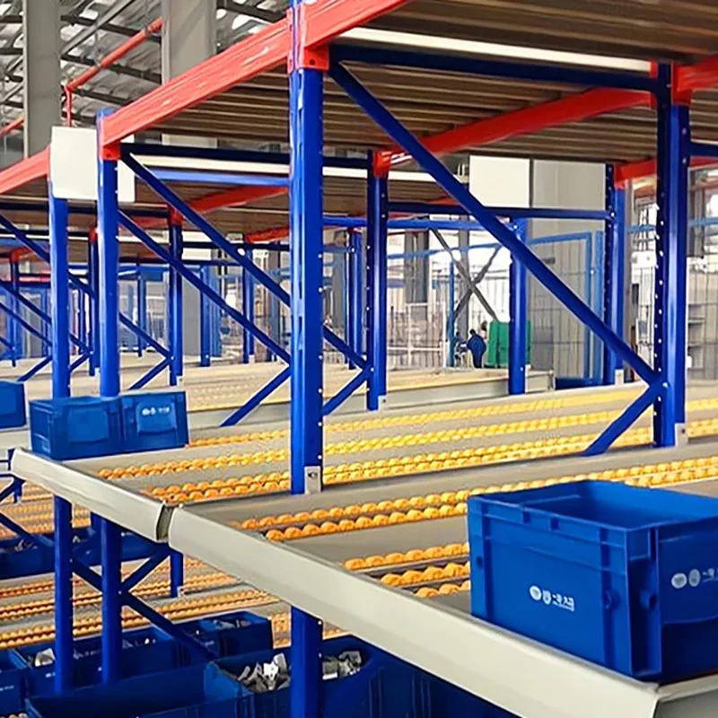 Sliding Sorting Fluent Shelf Lean Tube Goods Rack Warehouse Roller Type ...