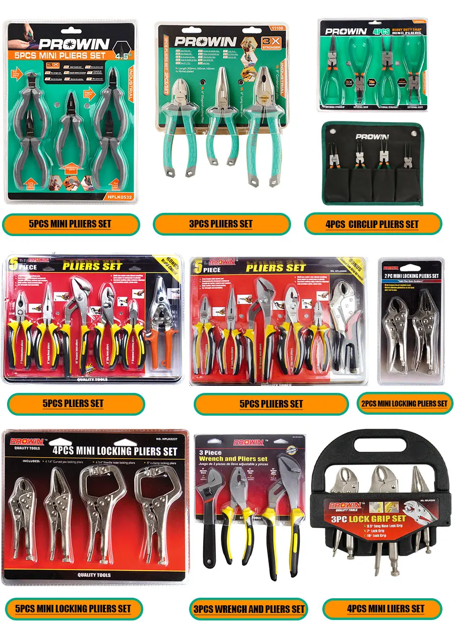 PROWIN Heavy Duty Manual Hand Tool 3pcs Long Nose Needle Cable Cutter ...