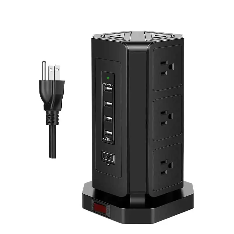 Oswell Tower Power Socket With Pure Copper Extension Cord Type-c Usb ...