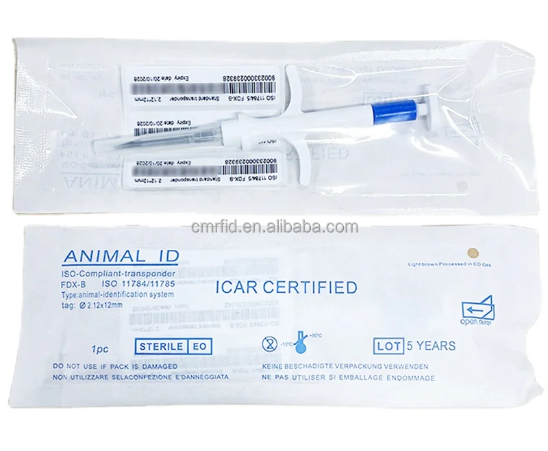Cmrfid Rfid Microchip And Syringe Injectable Pet Id Animal Horse ...