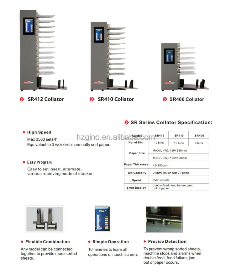 6 Bins Automatic Collator - Efficient Paper Collating