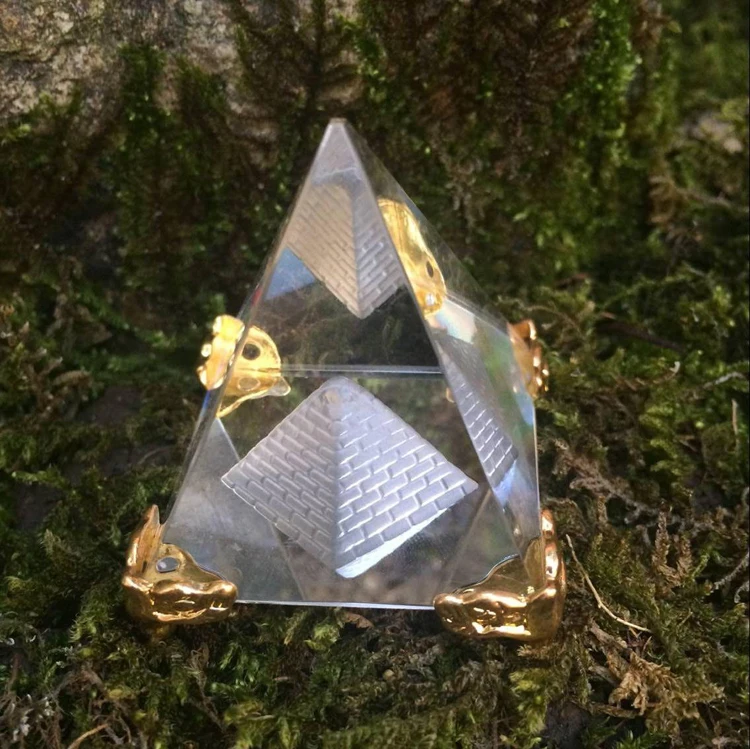 Crystal Clear Glass Egyptian Pyramid Paperweight Mh-f0131 - Buy Crystal ...