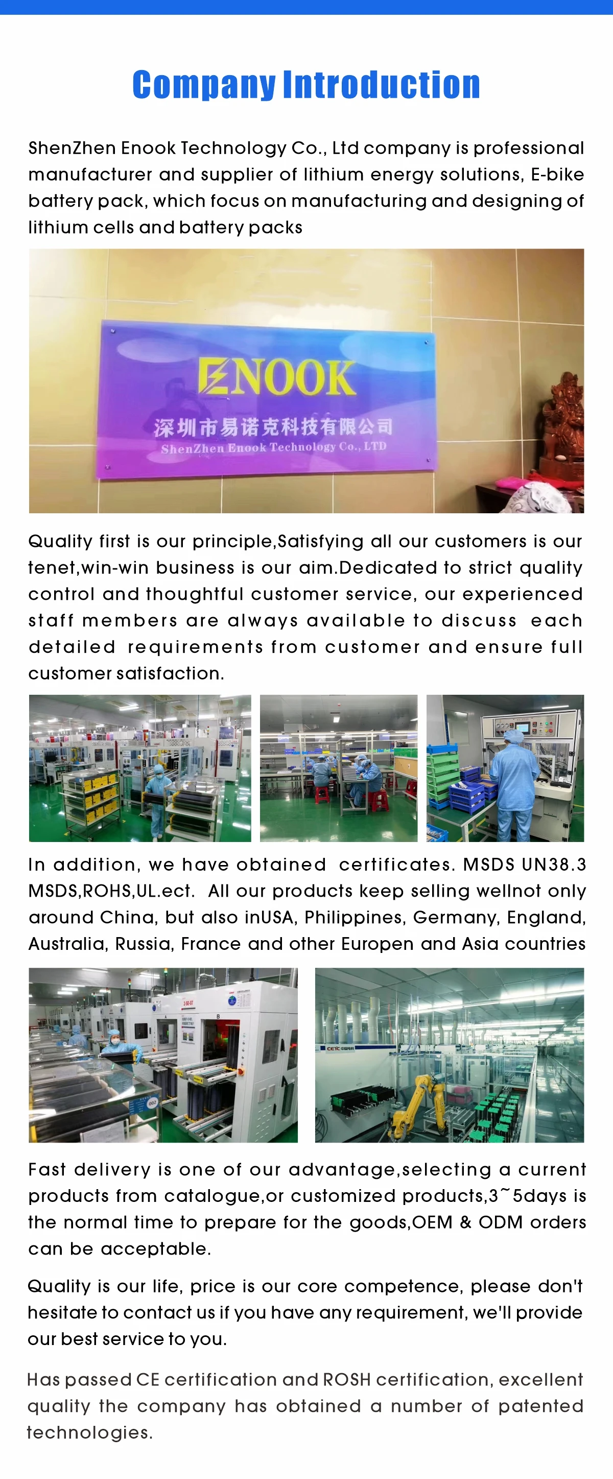 New Arrival Enook Factory 36v 48v 72v 40ah For Electric Bicycle Lithium ...