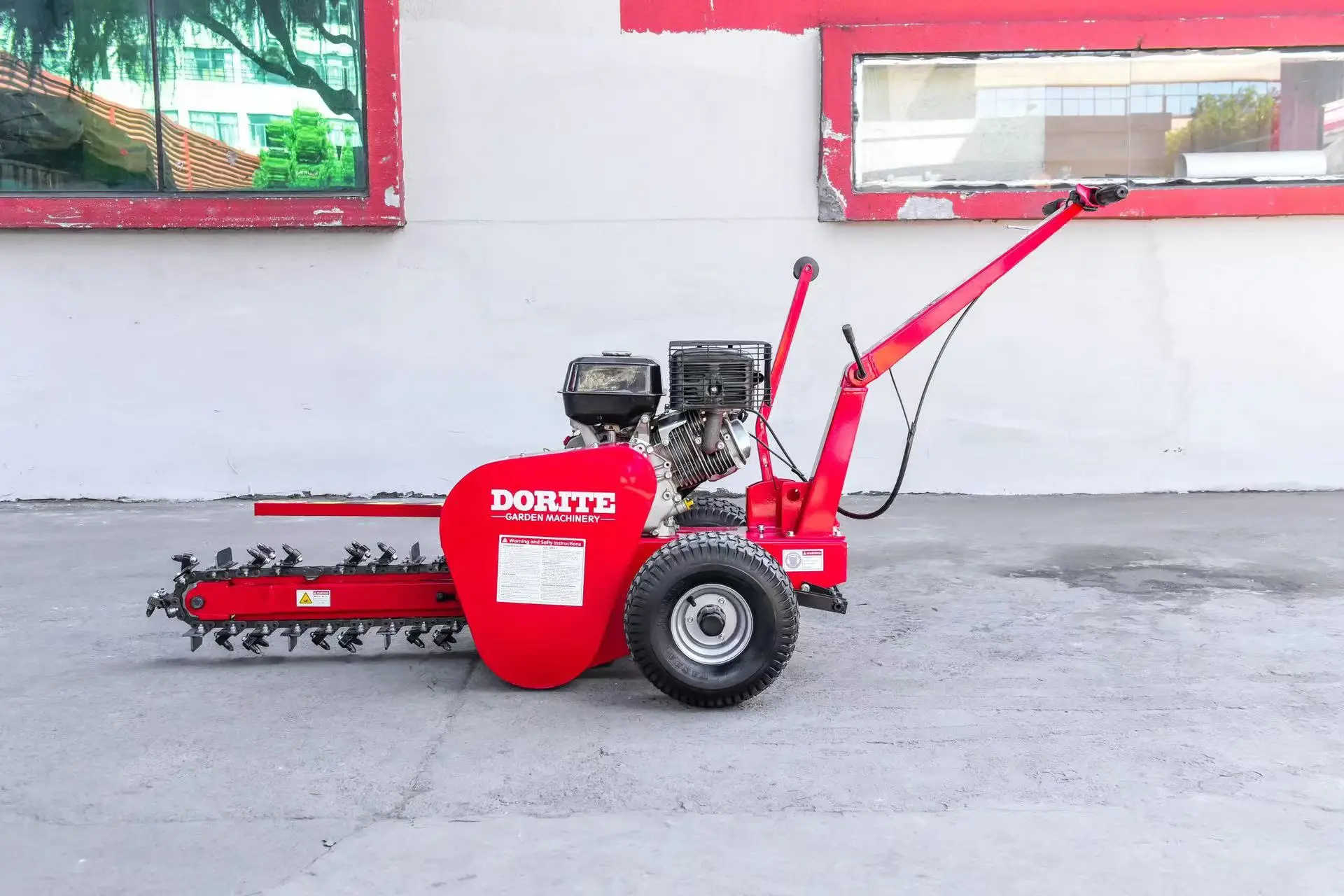 Self-propelled Trenching Machine Diesel Engine Walk Type Small Trencher ...