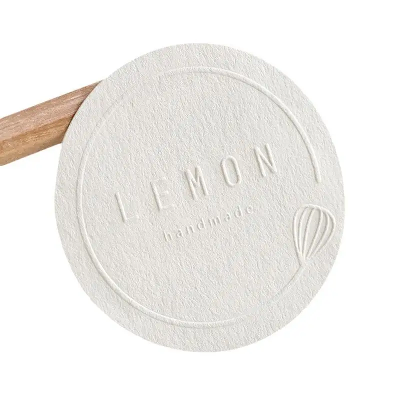 Stickers Customised Embossed Logo Stickers Texture Paper Three ...