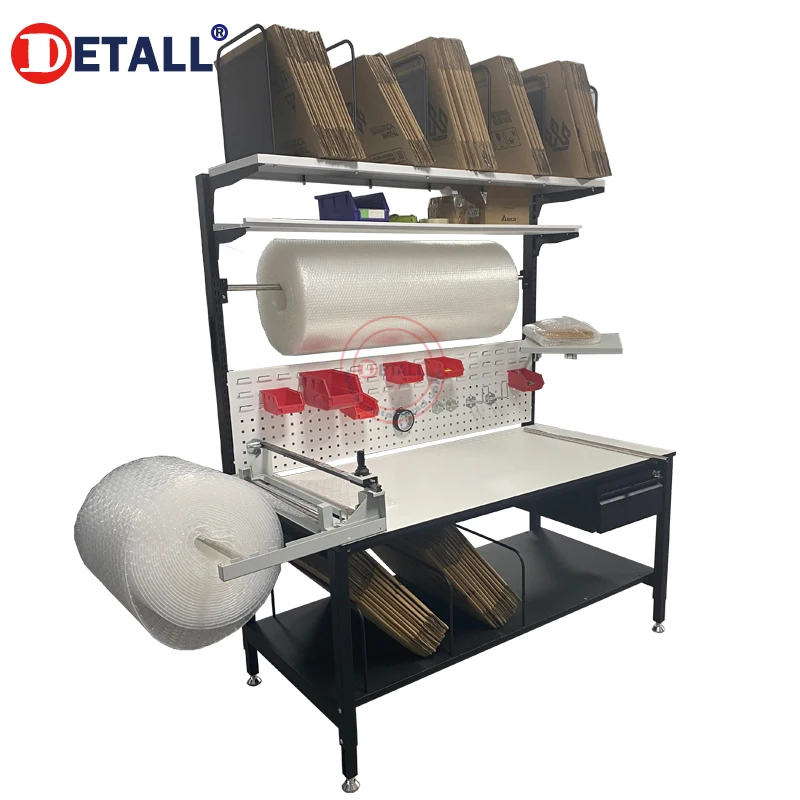 Detall Brand Warehouse Packing Station - Durable & Versatile