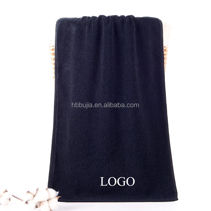 100% Cotton Black Towels - Durable, Soft, and Stylish