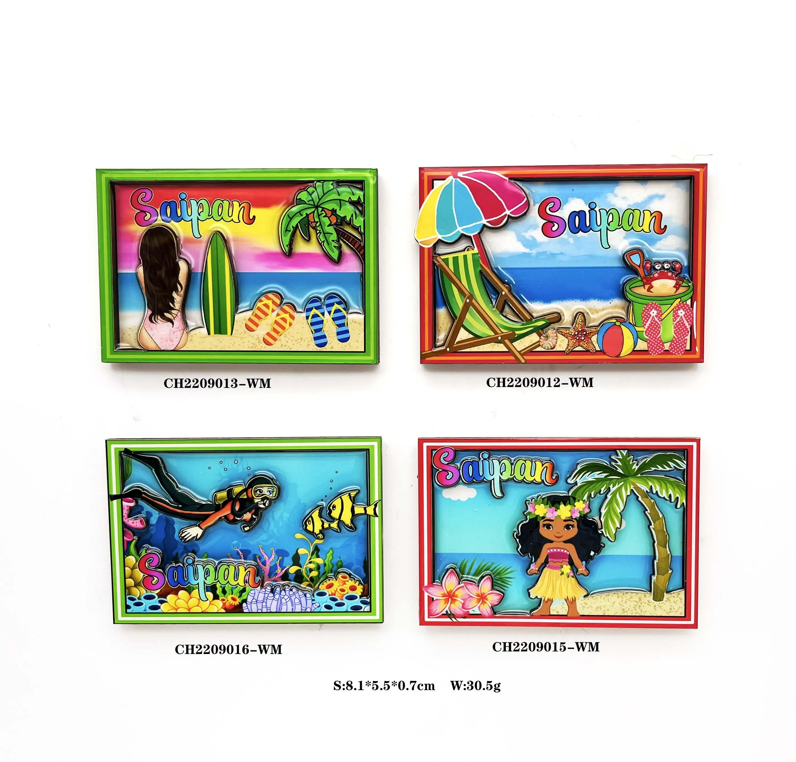 Customized Tourist City 3d MDF Fridge Magnet Saipan Souvenir City ...