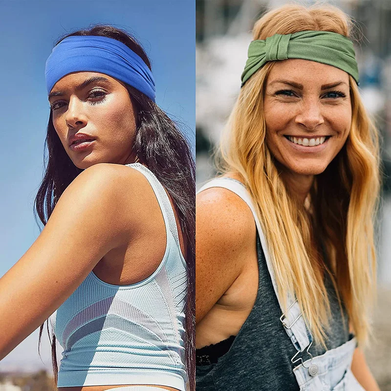 Wide Yoga Sport Sweat Headband Women Sweatband Breathable Sweat