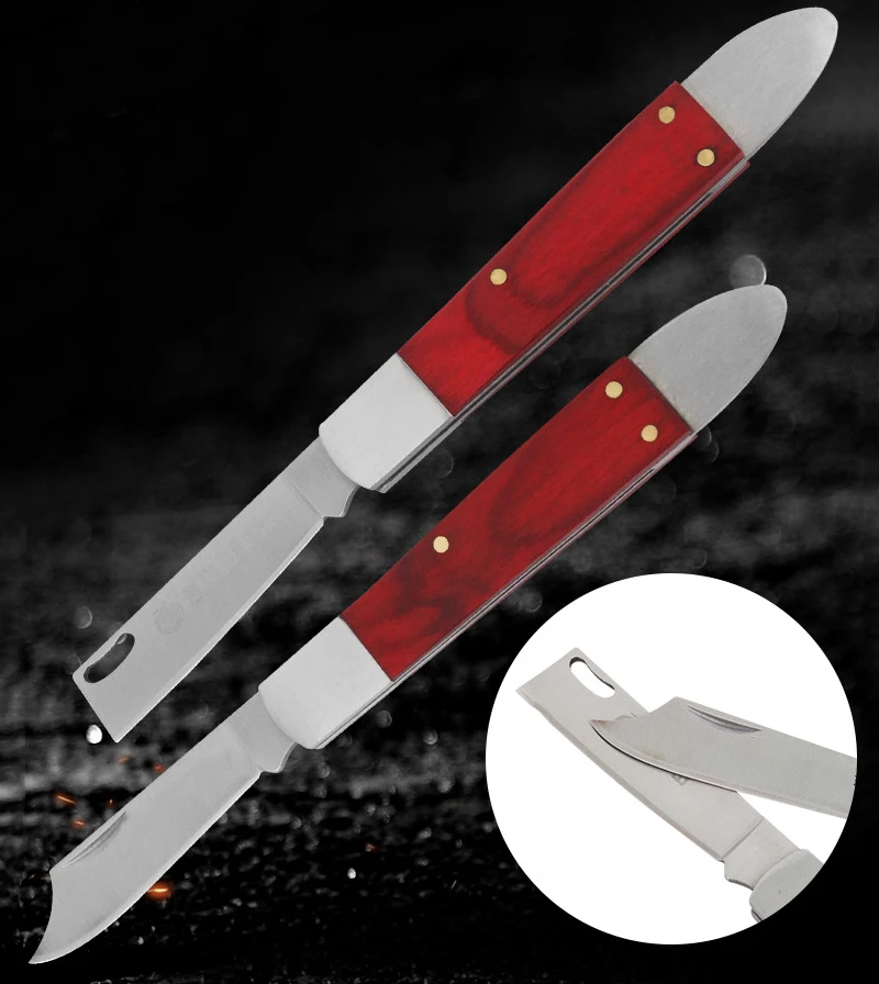 Professional Wood Handle Garden Plant Cutting Pocket Knife Folding ...