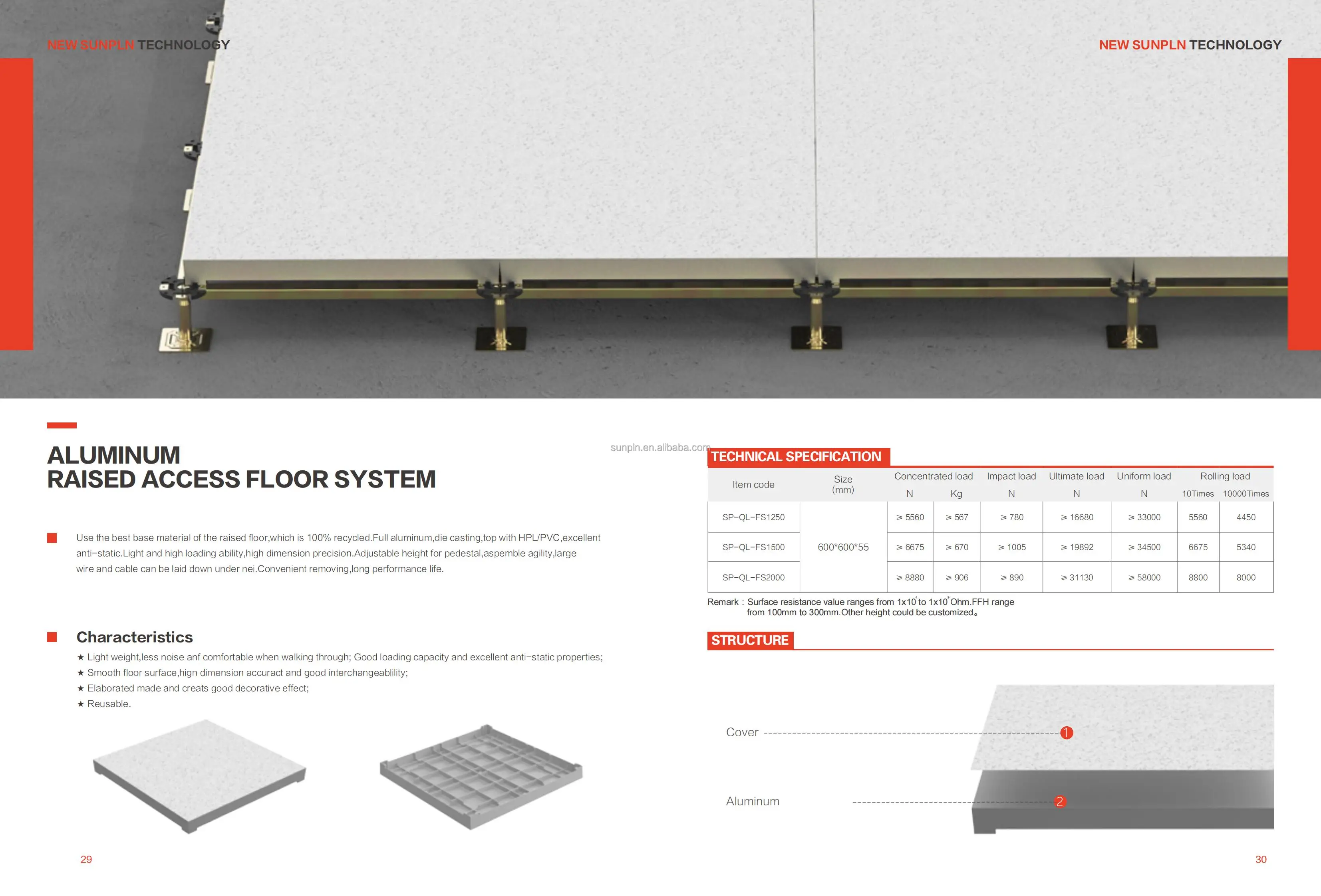 600mm Elevated Raised Floor Engineered Flooring Laminated Accessories ...