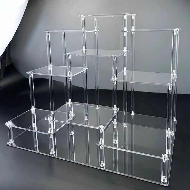 Small Acrylic Display Stand Perfume Organizer Tabletop Clear Acrylic ...