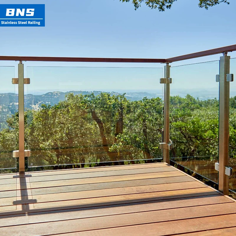 BNS Frameless Glass Railing Handrails - Modern & Durable