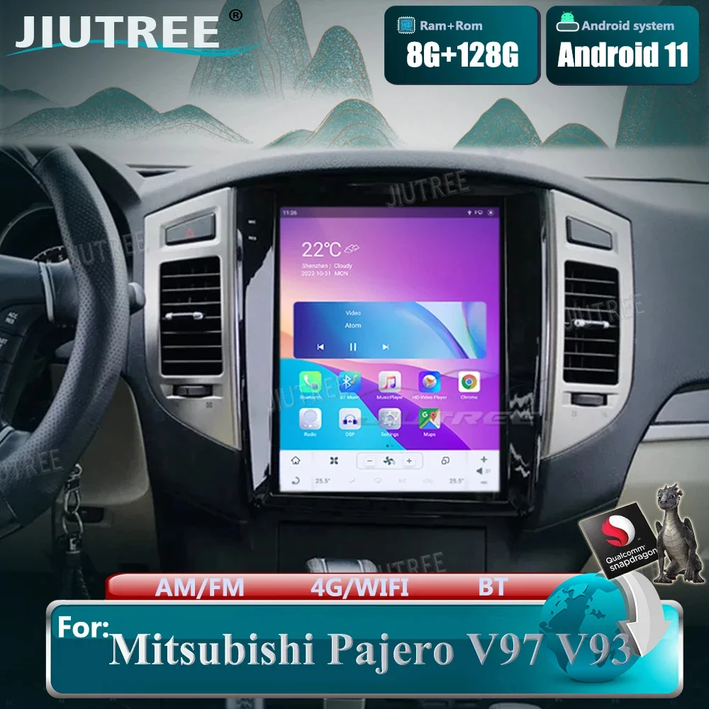 12.1" Vertical Screen Car Radio For Mitsubishi Pajero Sport V97 V93 V98 2006 Gps Carplay Android ...