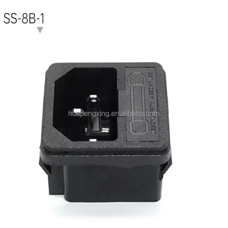 IEC C14 10A 250V Grounded AC Power Inlet Socket with Fuse Holder ...