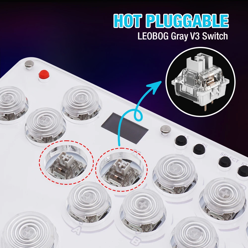 Mini Hitbox Wasd Socd Fighting Stick Sallybox Led Light Controller Game ...