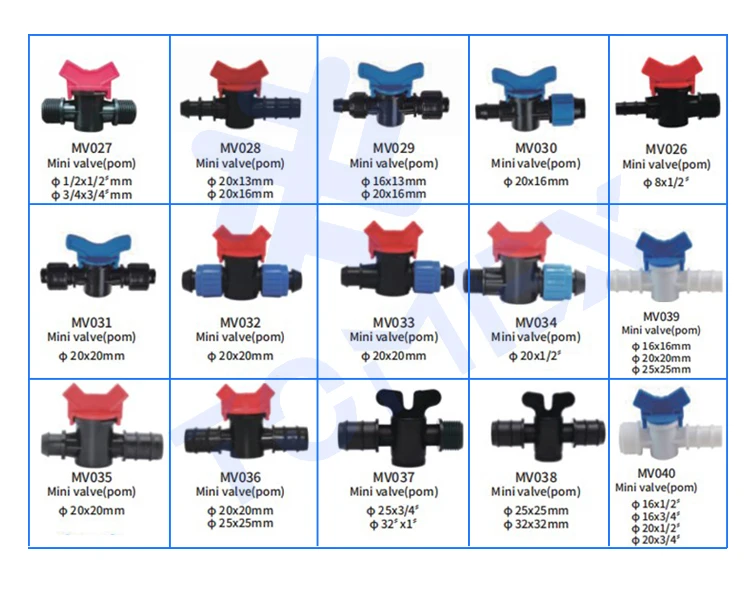 Offtake Valve Bypass Barb Micro Pp Pom Drip Irrigation Valves Agricultural Farm Garden Dn20*3/4 ...