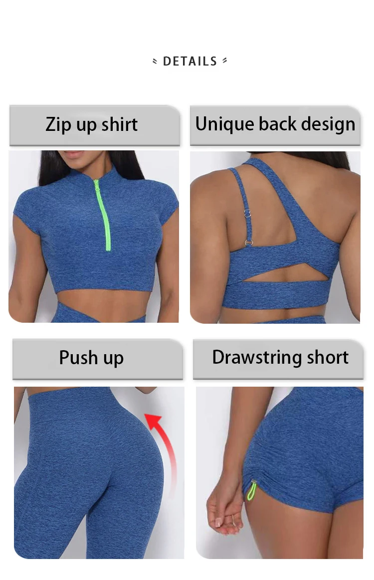 Custom Logo V Cut Yoga Athletic Workout Set Women Clothing Active Wear Gym Fitness Sets - Buy ...