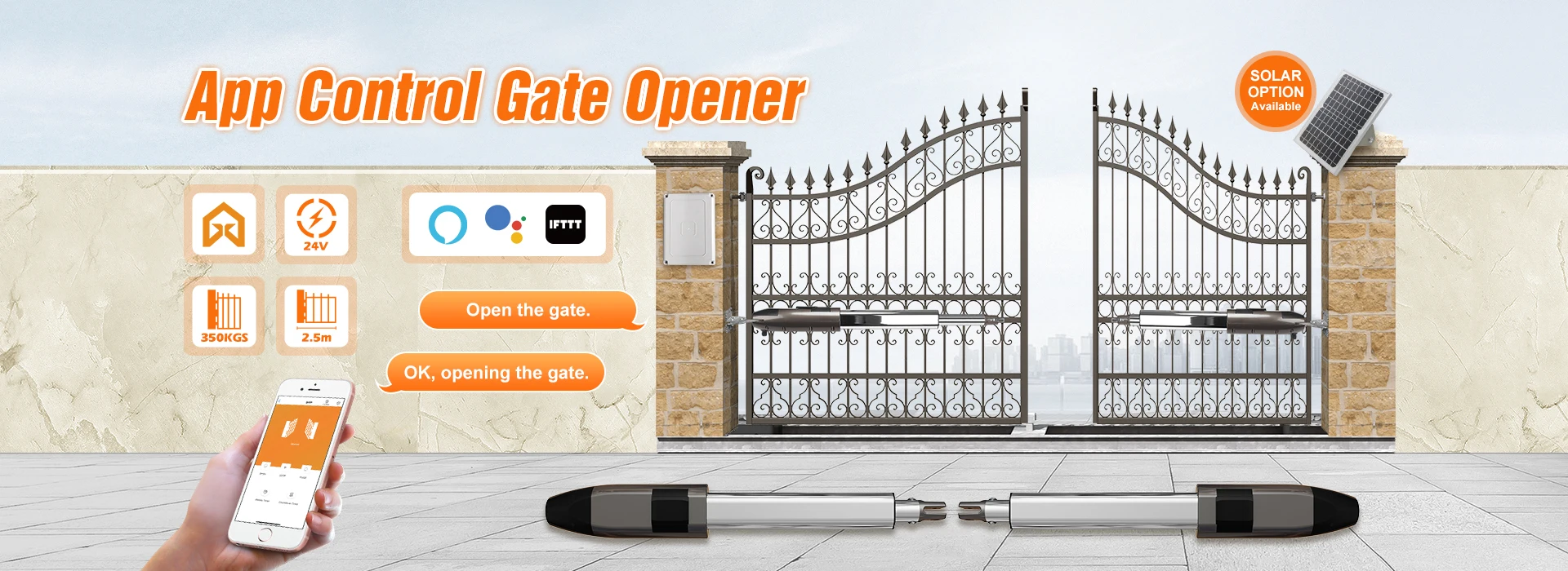 Heavy Duty Electric Gate Motor for Villa - Modern Design